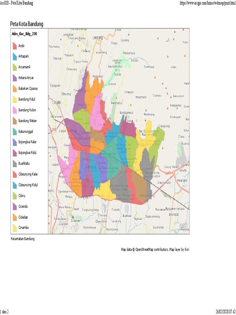 ArcGIS - Peta Kota Bandung | PDF