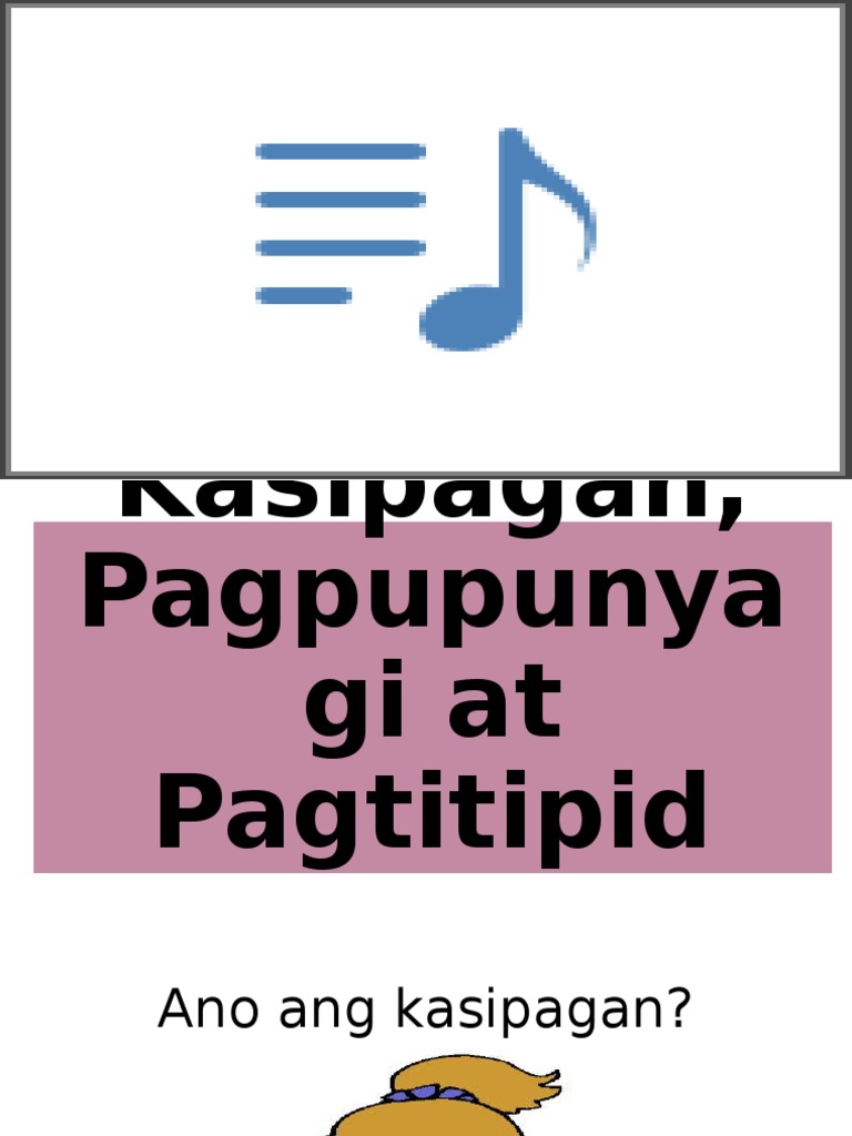 Kasipagan, Pagpupunyagi at Pagtitipid | PDF