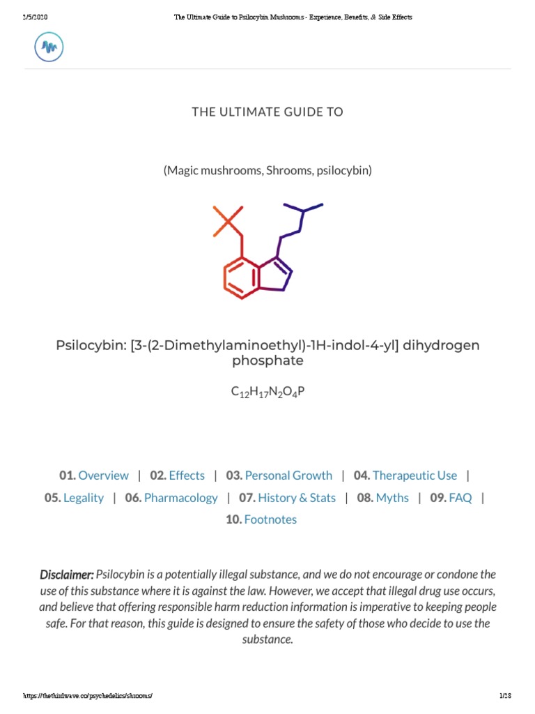The Ultimate Guide To Psilocybin Mushrooms - Experience, Benefits ...