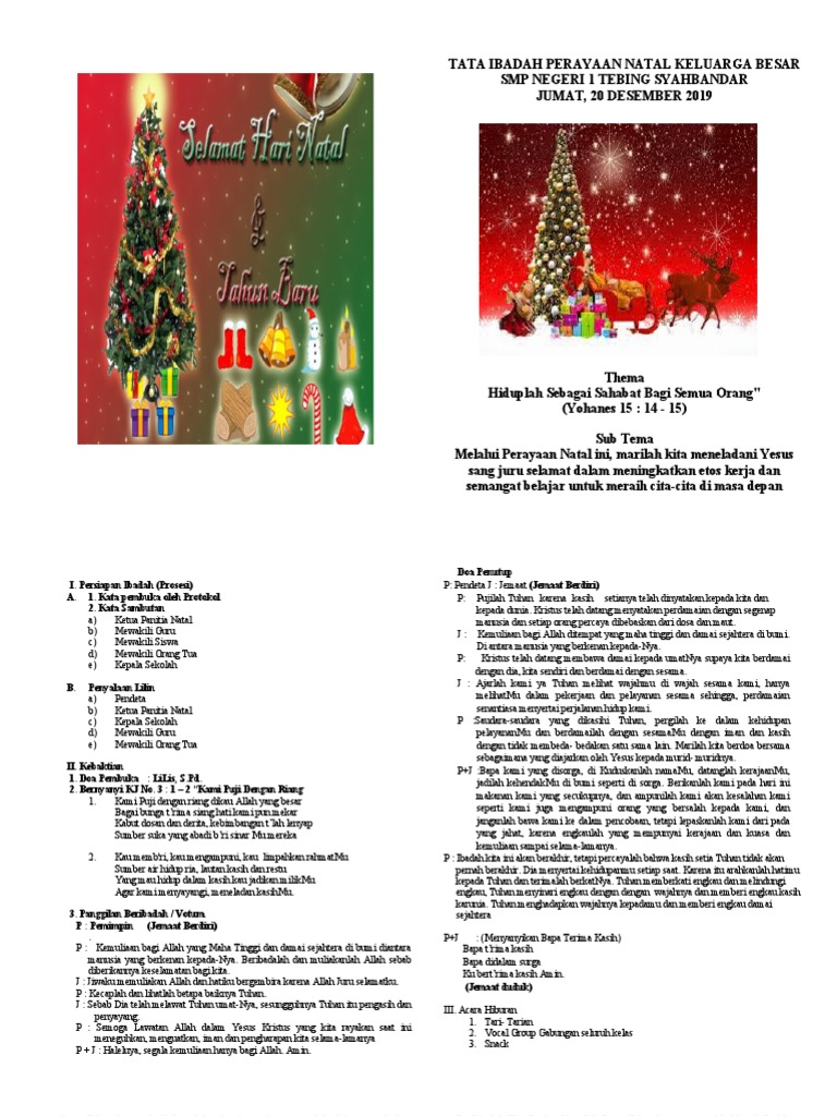 TERTIB ACARA Natal STM - SPN Ok | PDF