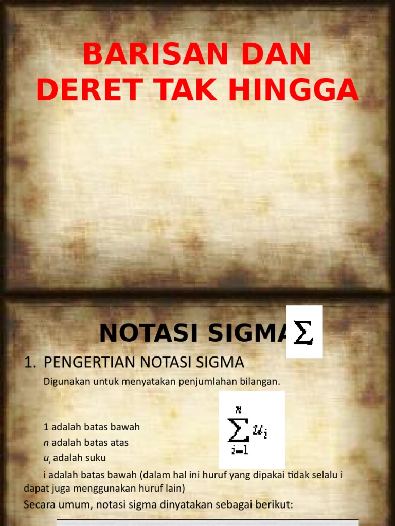 MATDAS Barisan Dan Deret Tak Hingga | PDF