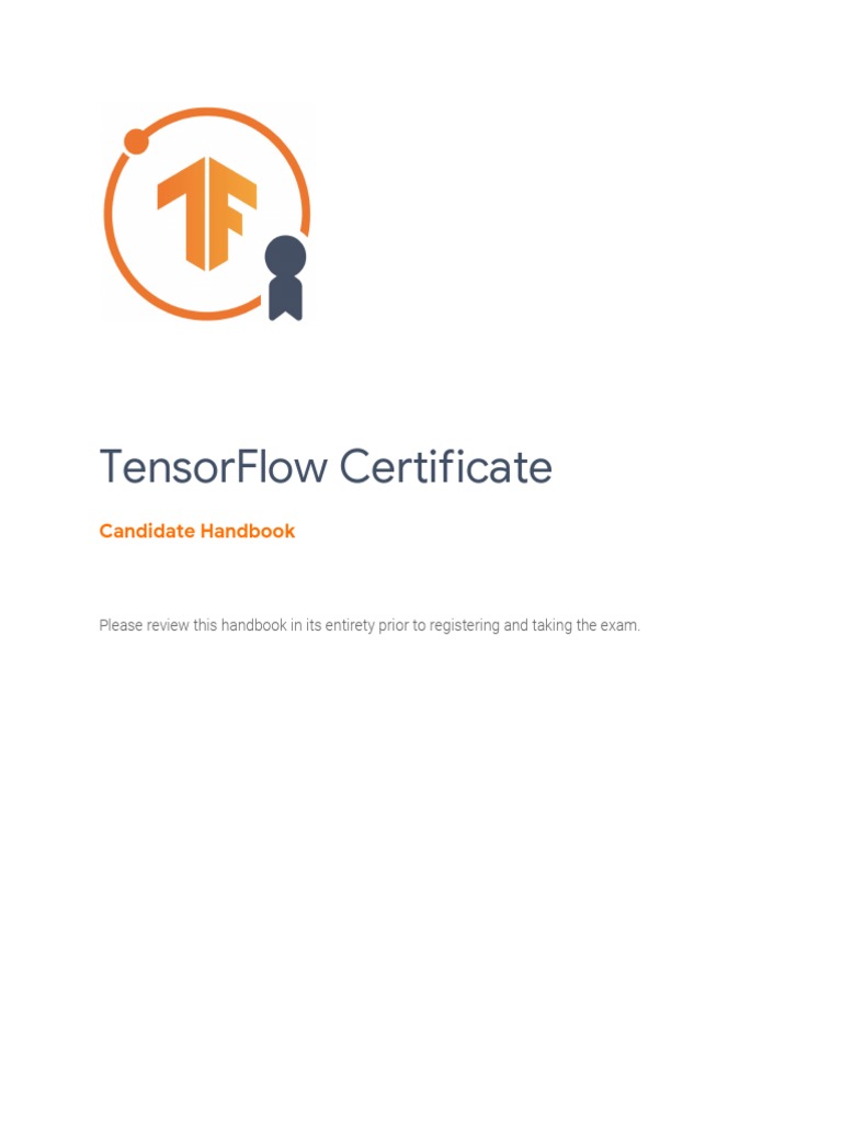 TF Certificate Candidate Handbook PDF | PDF | Identity Document | Machine Learning