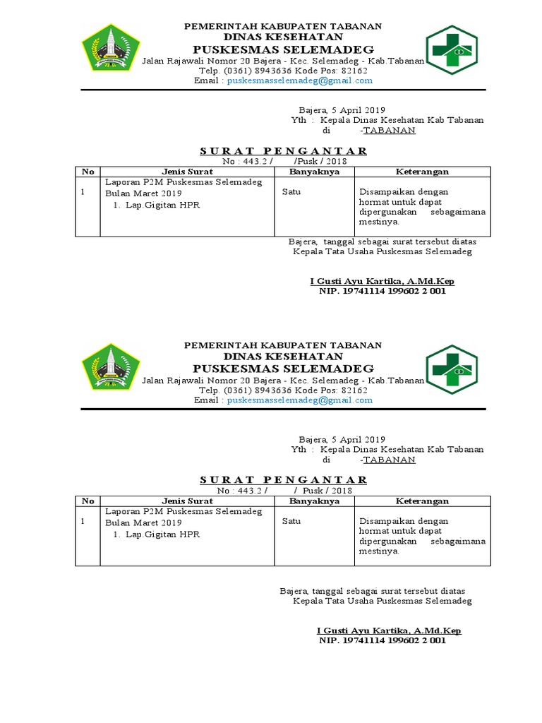 Surat Pengantar P2M | PDF