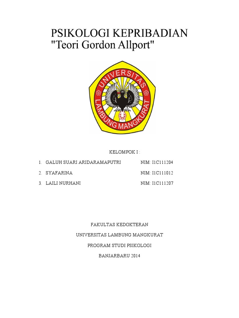 Teori Kepribadian Gordon Allport | PDF