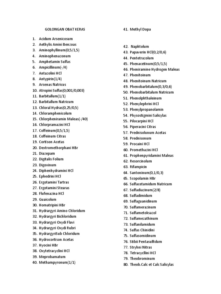 Golongan Obat | PDF | Pharmacology | Drugs