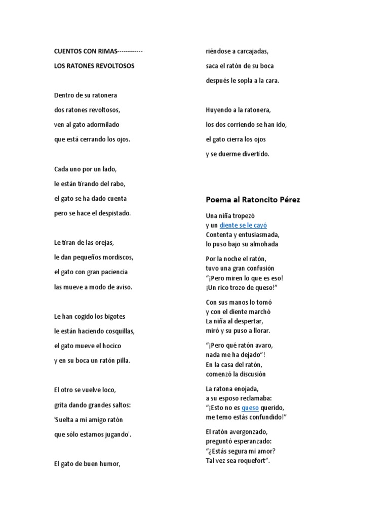 Cuentos Con Rimas | PDF