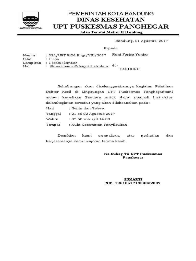 Contoh Surat Undangan Dan Balasan | PDF