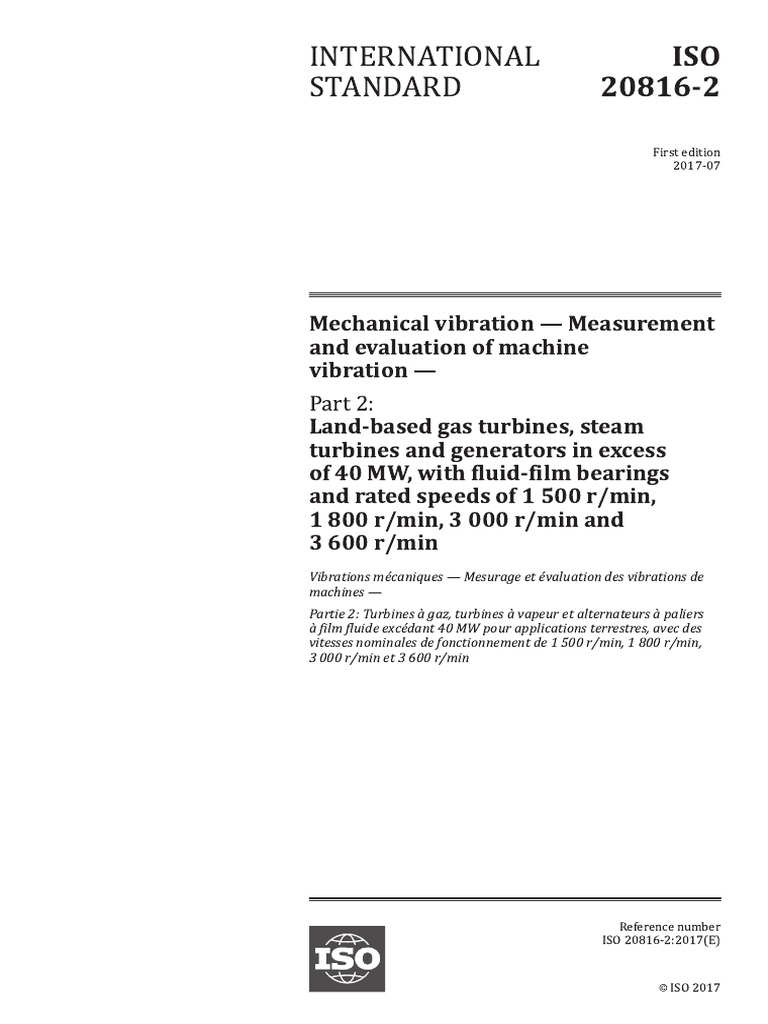 Iso 20816-2-2017 | PDF | International Organization For Standardization ...