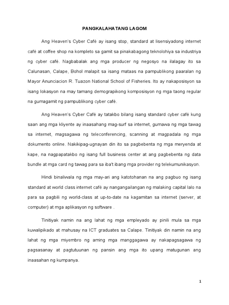 Feasibility Study Sa Filipino | PDF