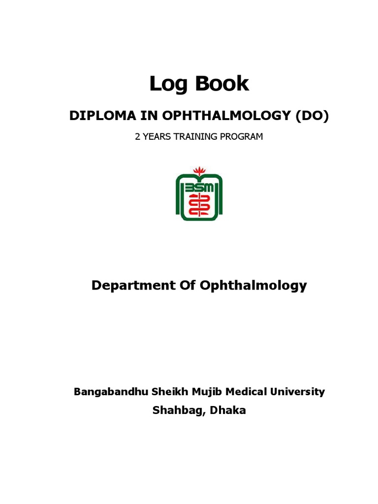 Logbook Ophthal PDF | PDF | Surgery | Vision