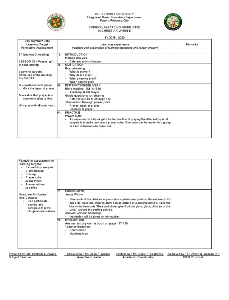 Lesson 12 | PDF | Prayer | Teachers