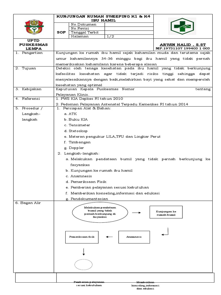 Sop Sweeping K1 K4 | PDF