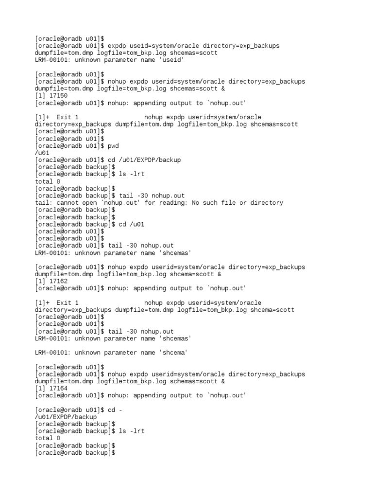 Expdp Impdp Log | PDF | Database Index | Backup