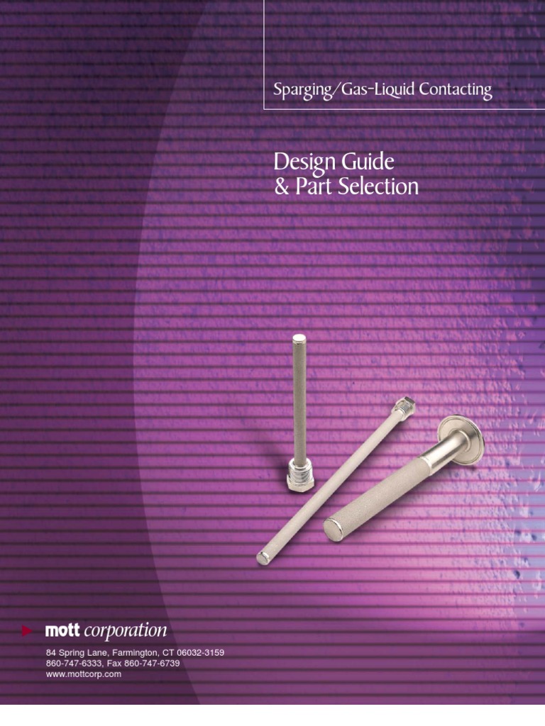 Sparger Design Guide | Gases | Porosity