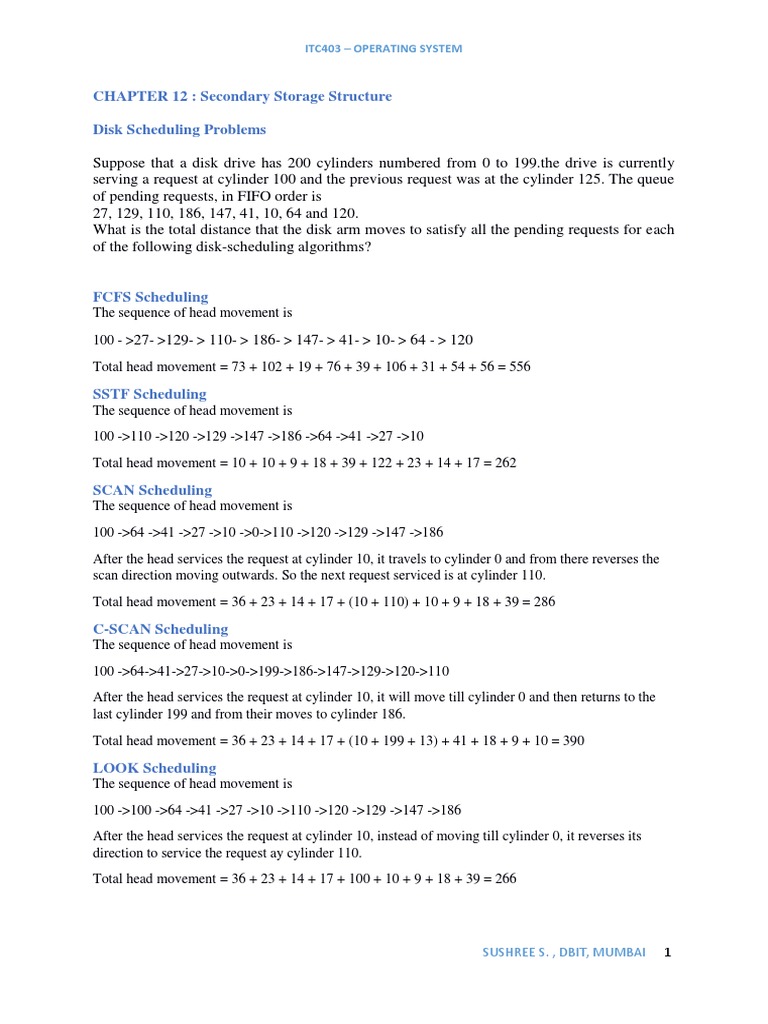 Disk Scheduling Problem | PDF | Scheduling (Computing) | Concurrent Computing
