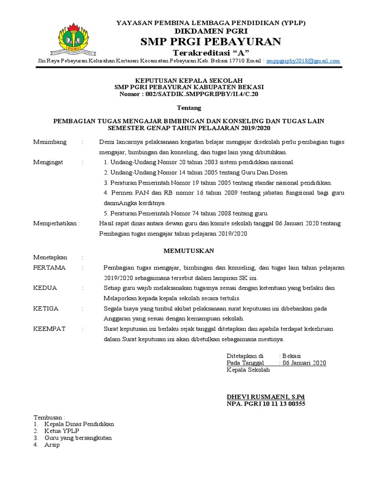 SKBM Pgri 2019 - 2020 Semester Genap | PDF