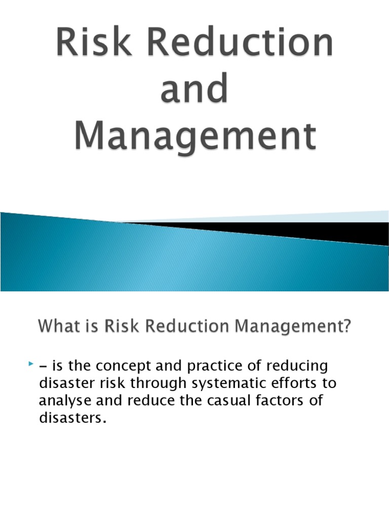 Risk Reduction Management | PDF | Emergency Management ...