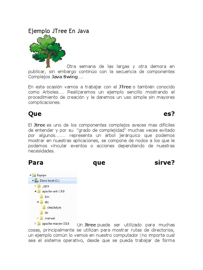 Ejemplo Jtree En Java Pdf Java Lenguaje De Programación