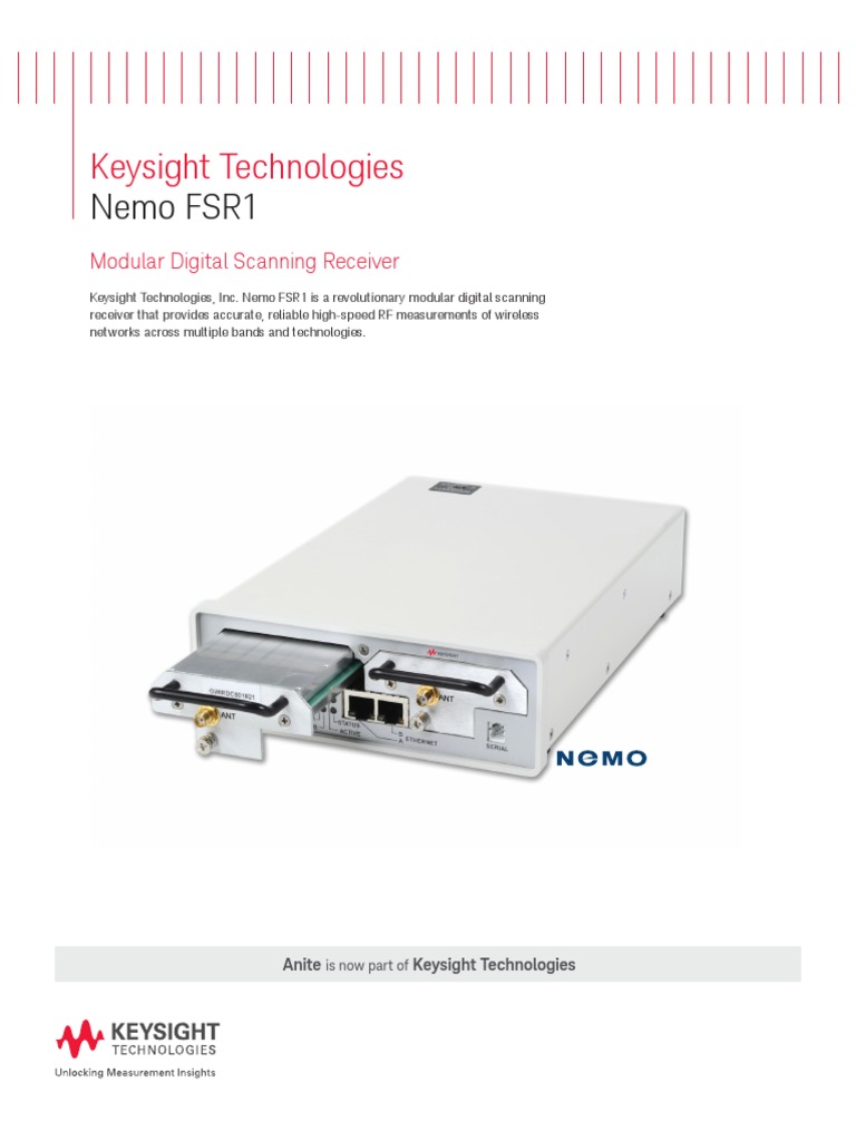 Nemo FSR1 - Modular Digital Scanning Receiver PDF | PDF | Lte ...