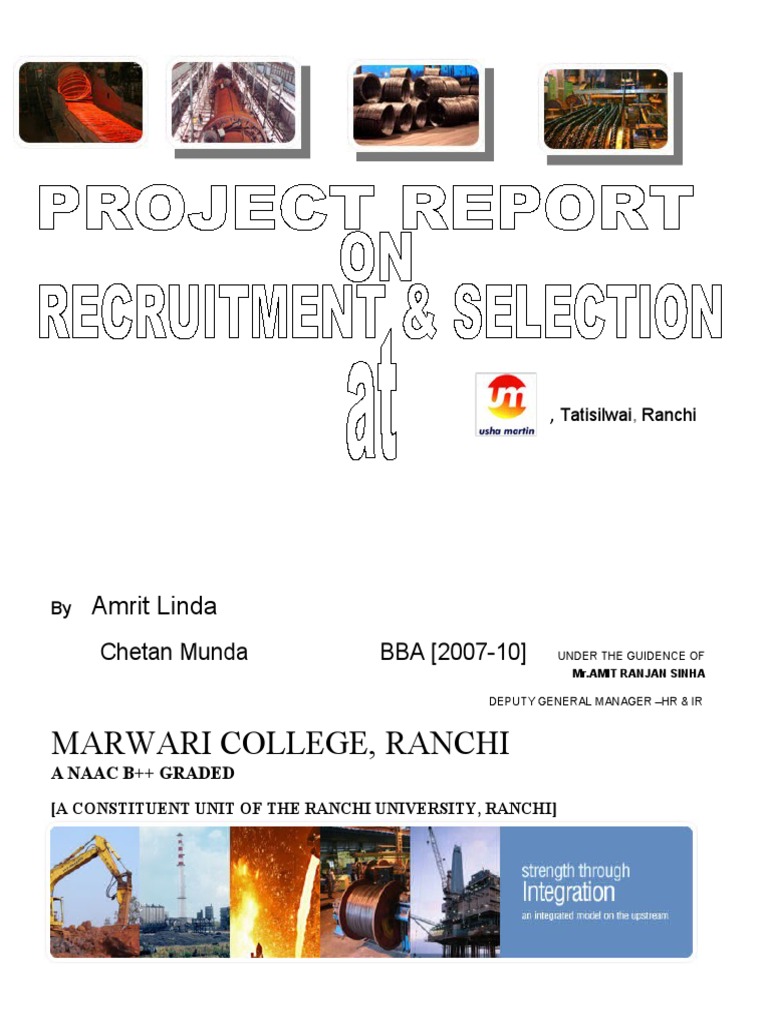 Recruitment and Selection Process at Usha Martin Limited: A Case Study ...