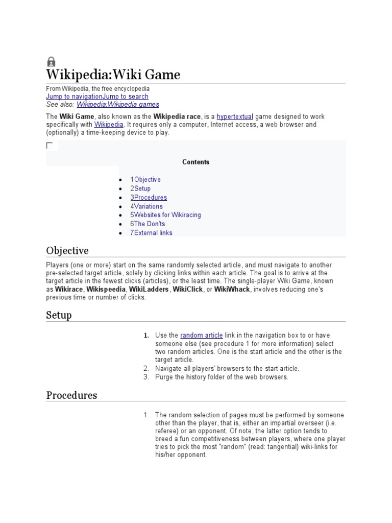 Game Wickipedia | PDF | Wikipedia | Wiki