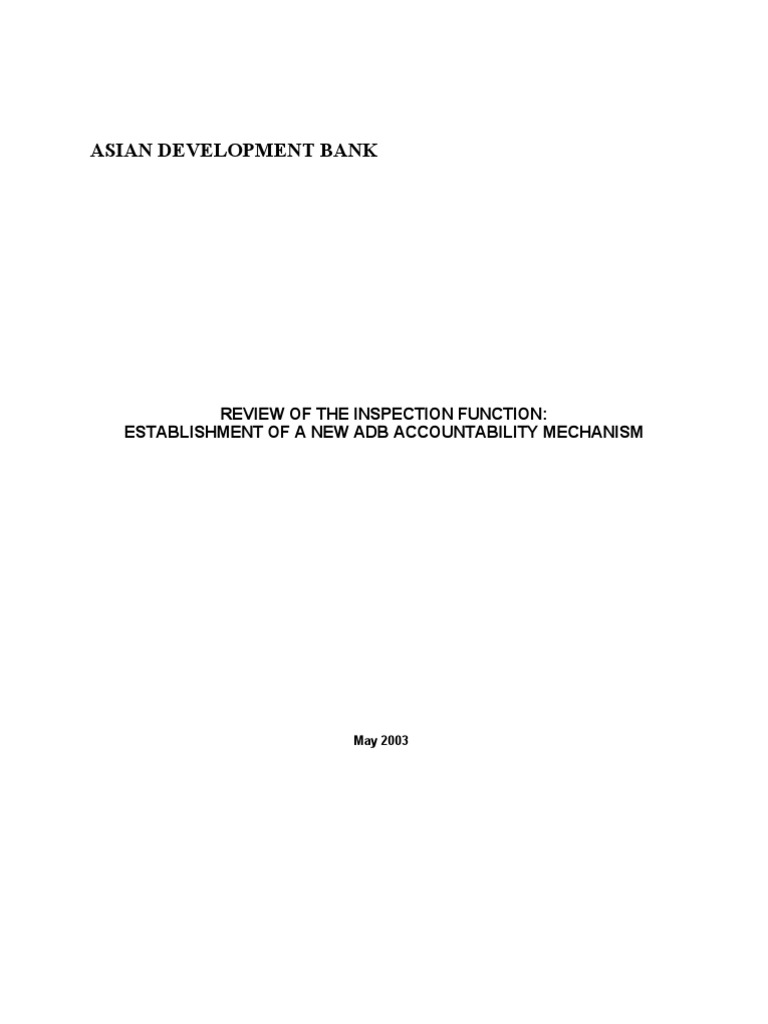 ADB Accountability Mechanism | PDF | Asian Development Bank | Multilateral Investment Guarantee ...