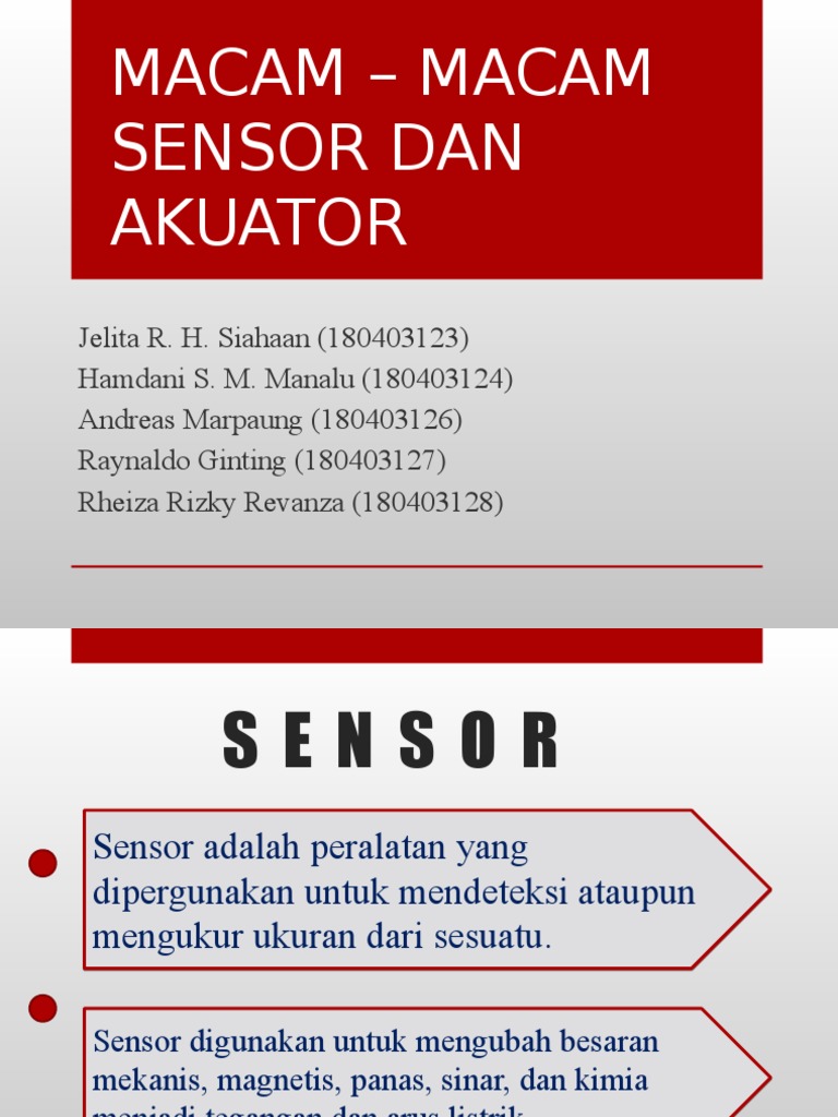 Macam - Macam Sensor Dan Akuator | PDF