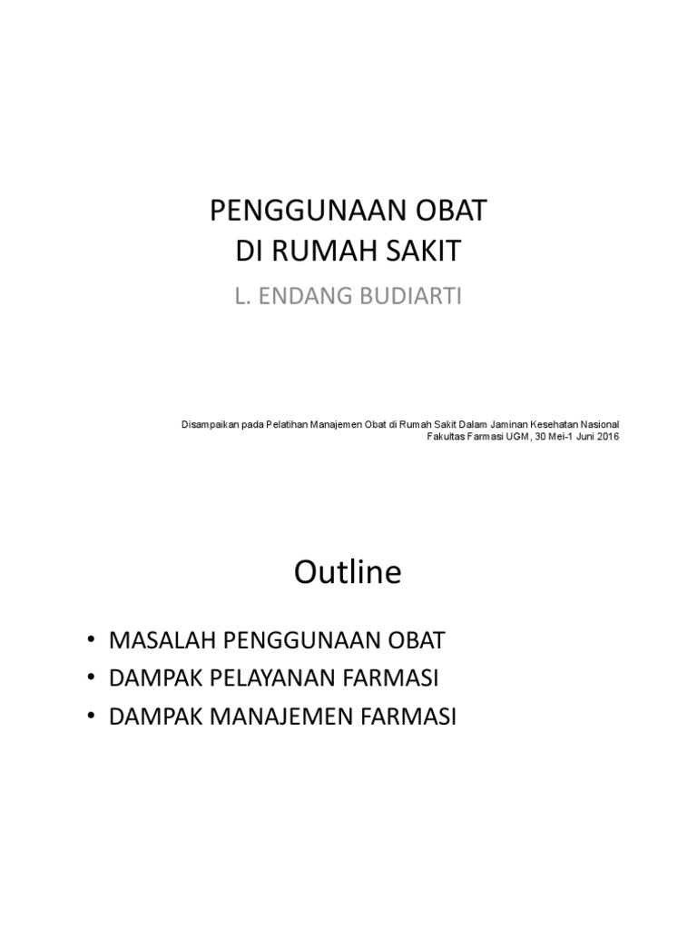 Penggunaan Obat Di Rumah Sakit Pdf Pdf