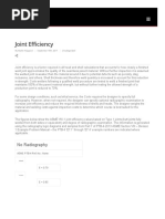 Joint Efficiency | PDF