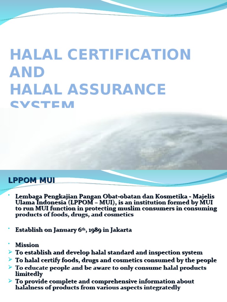 Halal Certification and Halal Assurance System | PDF | Supply Chain ...