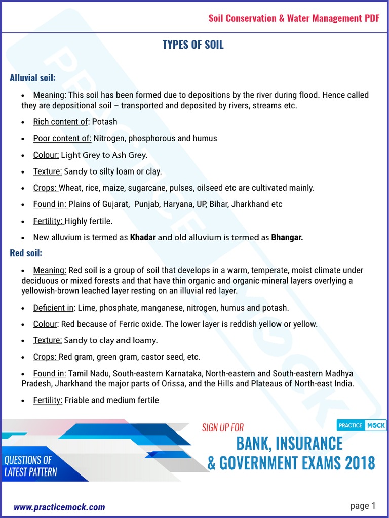 Types of Soil PDF | Download Free PDF | Soil | Physical Geography