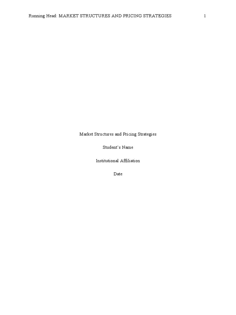 Market Structures and Pricing Strategies - Edited | PDF | Monopoly ...