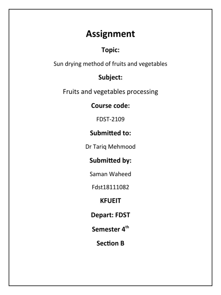Fruits and Vegetales Assignment 1,2 | Download Free PDF | Dried Fruit ...