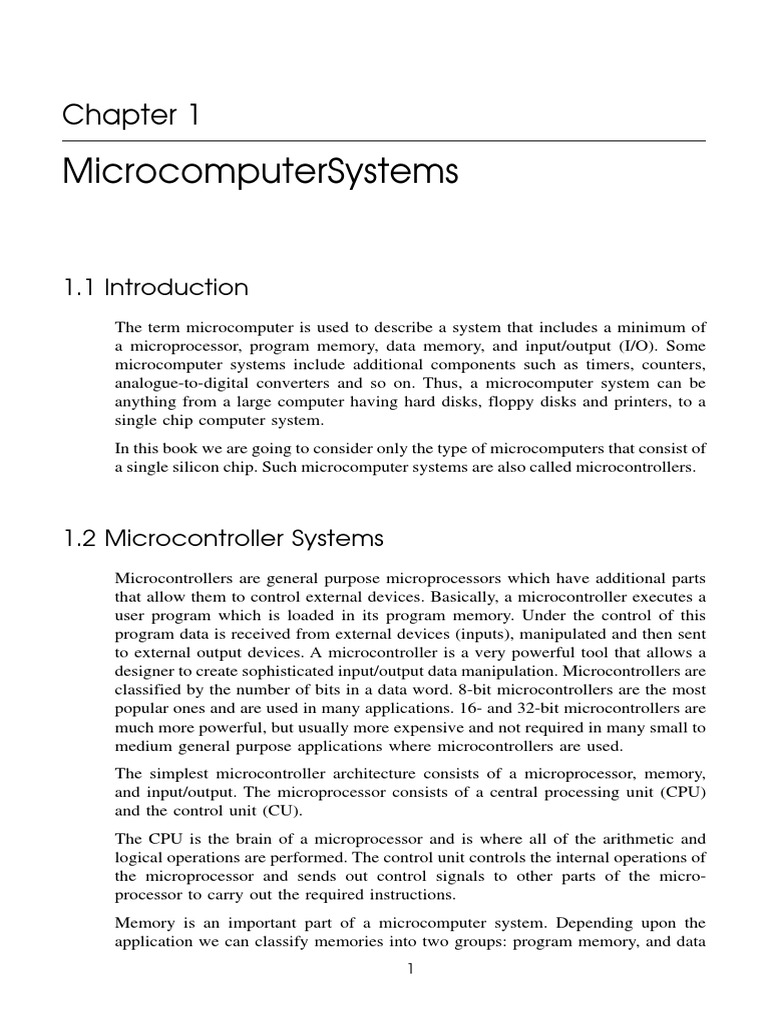 Microcomputer System | PDF | Microcontroller | Read Only Memory