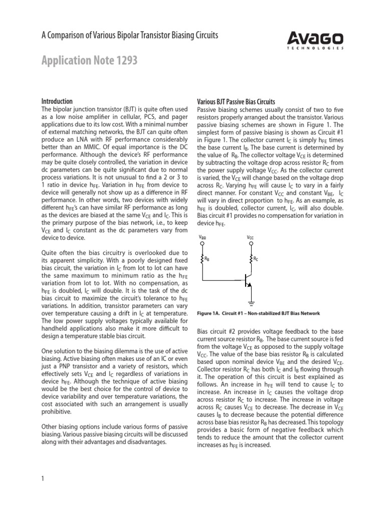 Biasing Circuits | PDF | Bipolar Junction Transistor | Transistor