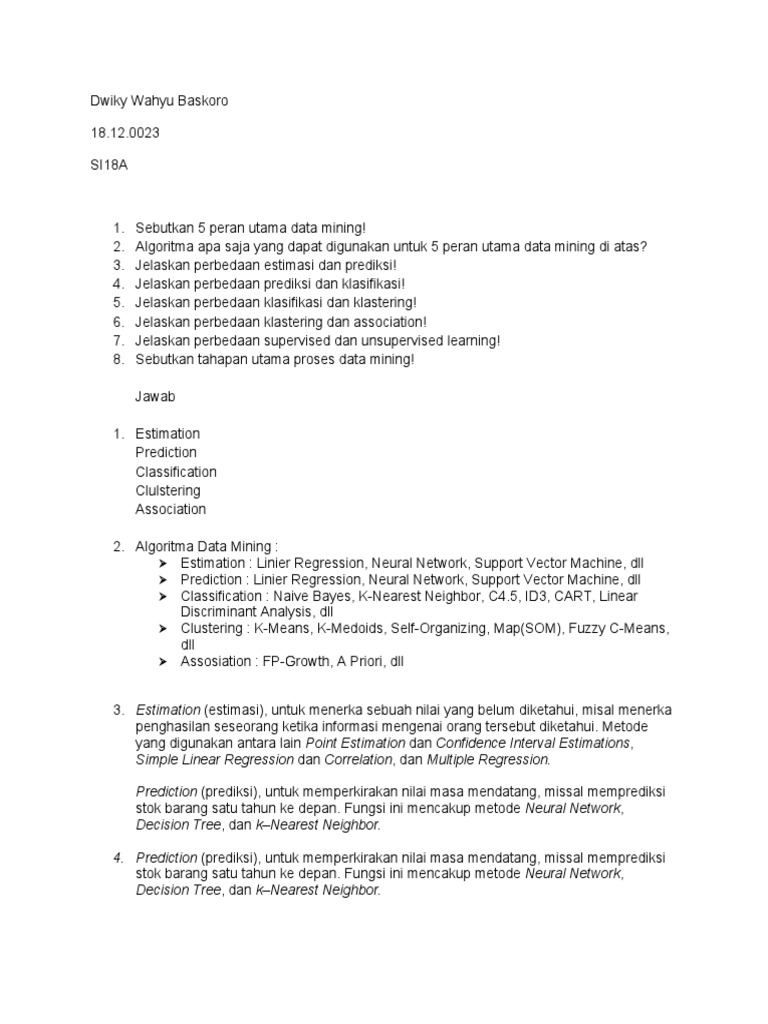 Sebutkan 5 Peran Utama Data Mining | PDF