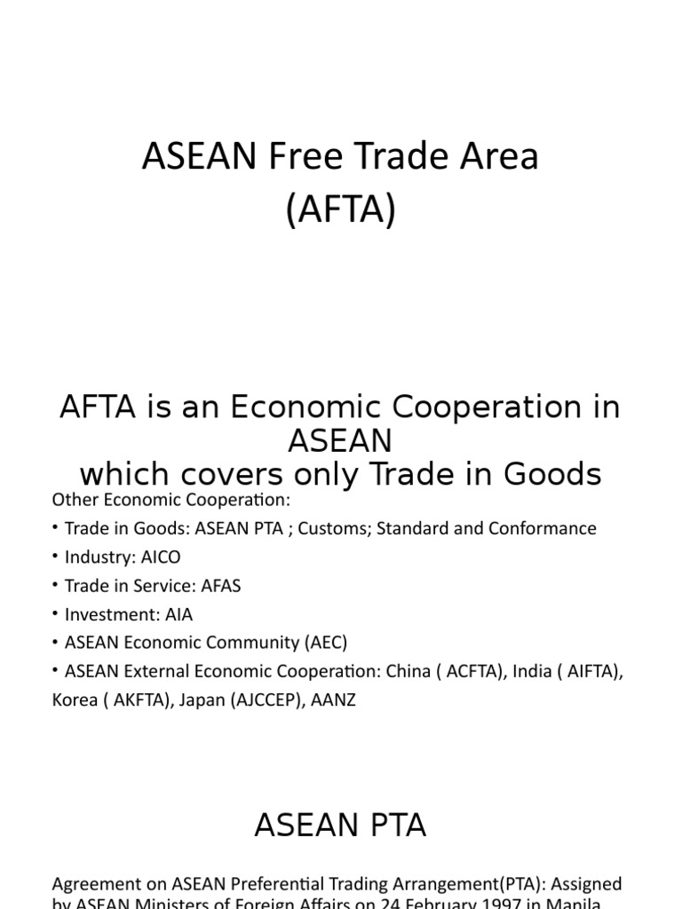 AFTA Reporting | PDF | Asean Free Trade Area | Association Of Southeast ...
