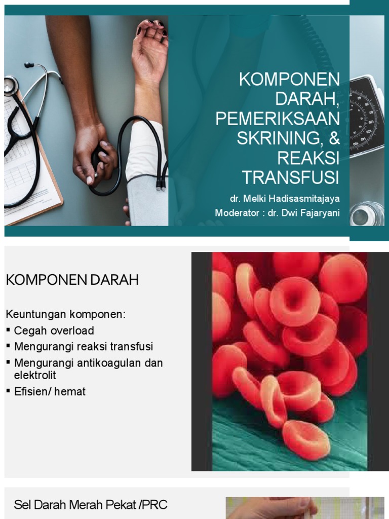 Komponen Darah, Pemeriksaan Skrining, & Reaksi | PDF | Sains & Matematika