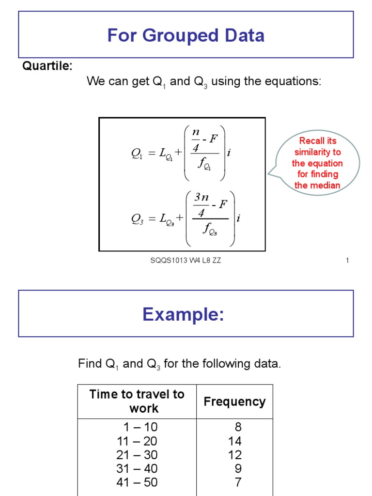 Q1 and Q3 Grouped Data | PDF | Descriptive Statistics | Statistical ...