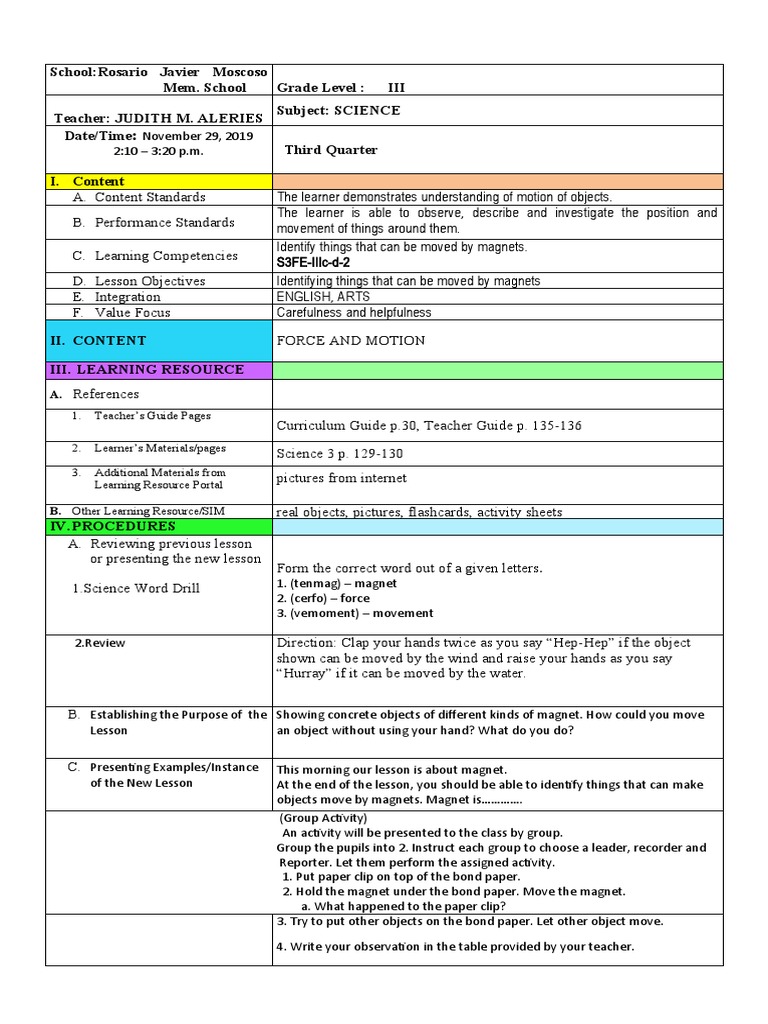 Grade 3 CO SCIENCE 3rd Quarter2019 | Download Free PDF | Learning | Science
