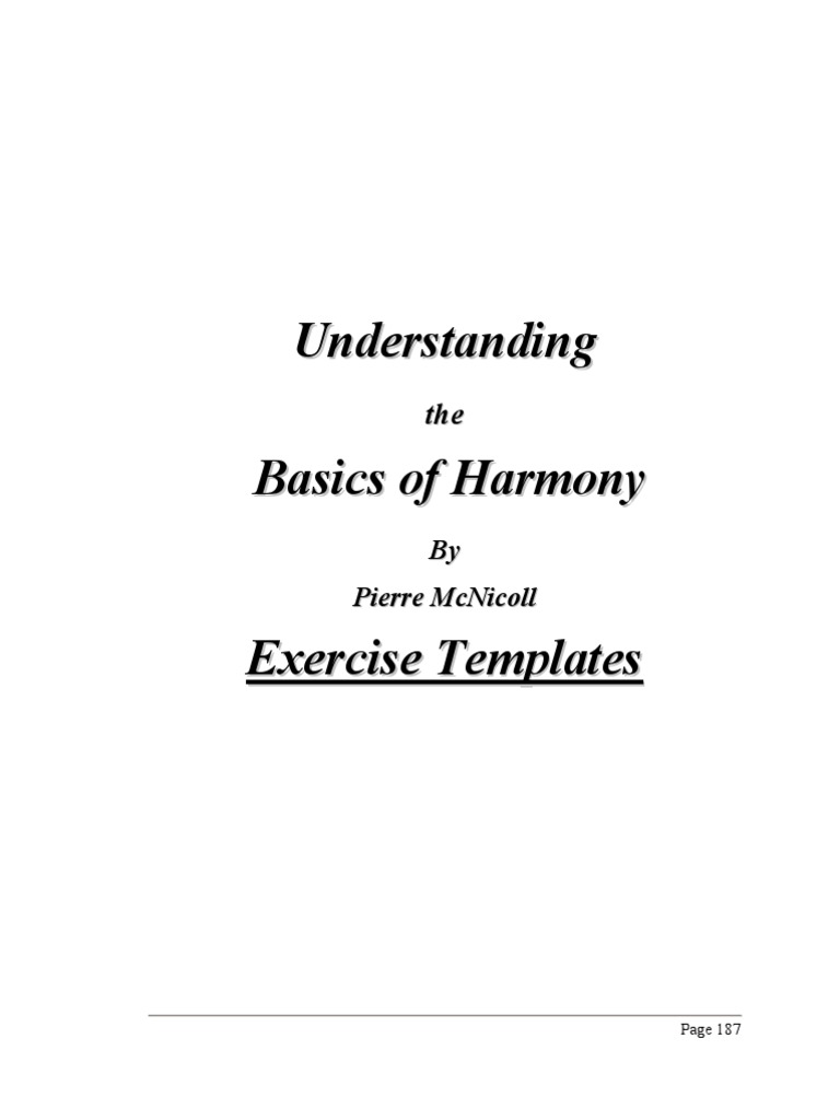 Harmony Templates | PDF | Minor Scale | Chord (Music)