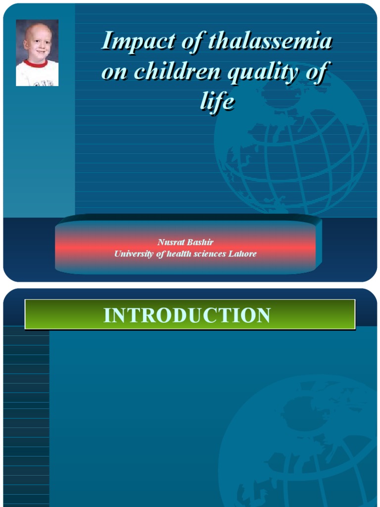 Impact of Thalassemia On Children Quality of Life | PDF | Caregiver ...