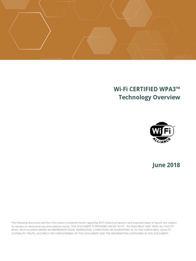 Wi-Fi CERTIFIED WPA3 Technology Overview | PDF | Wi Fi | Computer Network Wi-Fi CERTIFIED WPA3 Technology Overview | PDF | Wi Fi | Computer Network