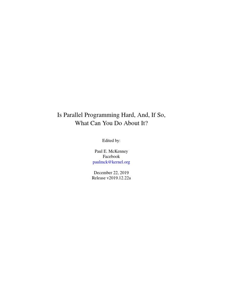 Perfbook-1c 2019 12 22a PDF | PDF | Concurrency (Computer Science) | Computer Engineering