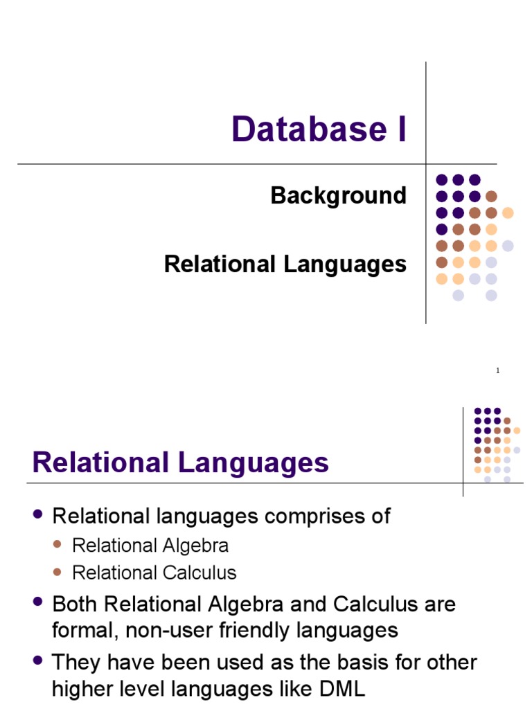 Week04 - Relational Languages | PDF | Relational Model | Relational Database