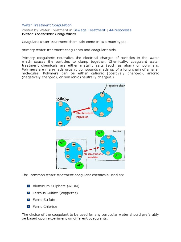 Coagulation in Water Treatment | PDF | Alkalinity | Water Purification