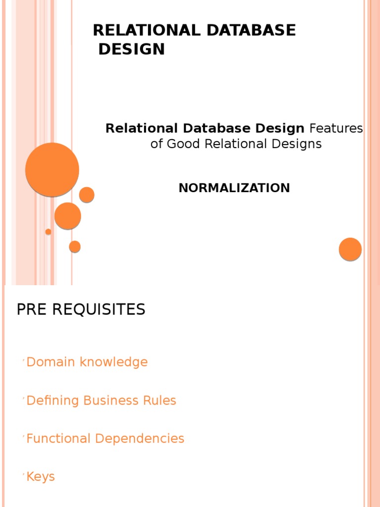 Relational Database Design - Features of Good Relational Designs ...