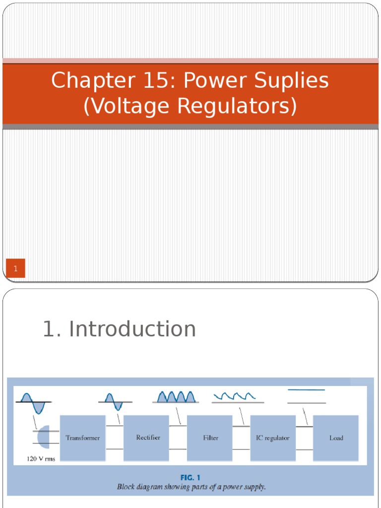 Chapter 15 Power Suplies (Voltage Regulators) | PDF | Rectifier | Power Supply