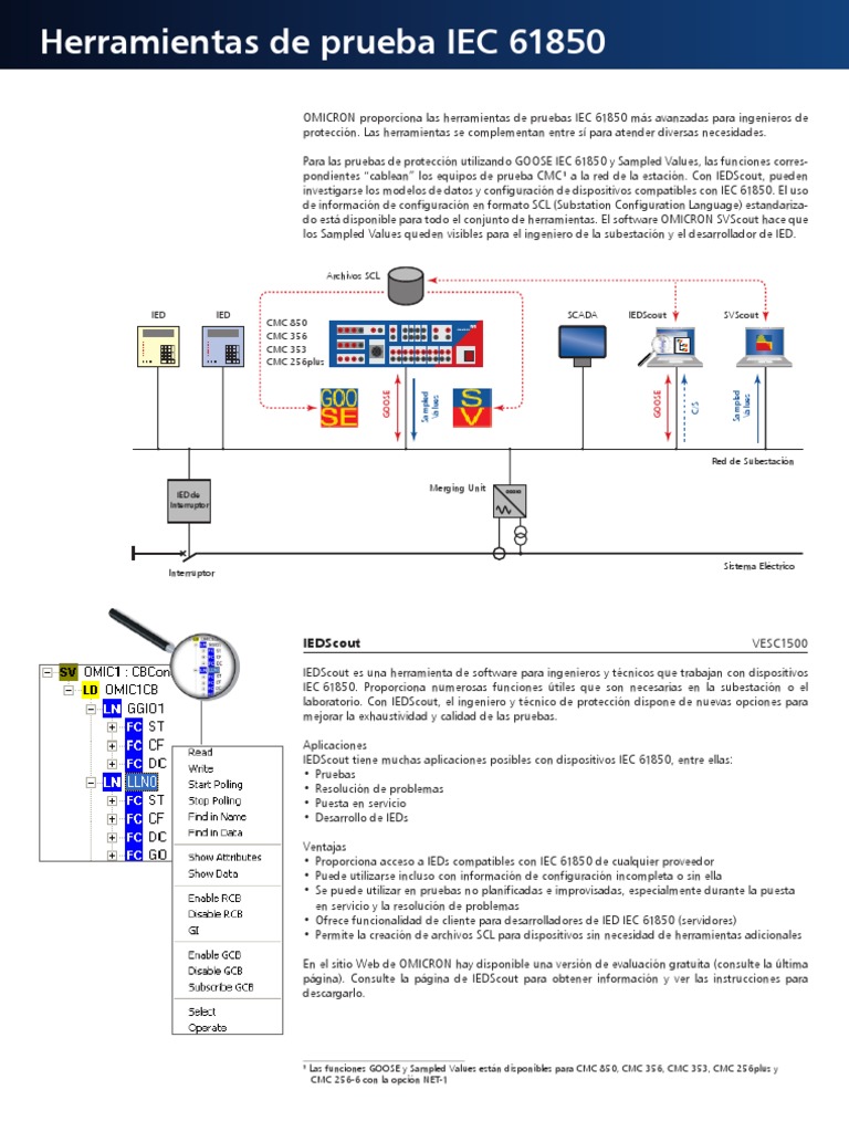 Iec 61850 Testing Tools Esp Pdf Pdf Software Red De Computadoras
