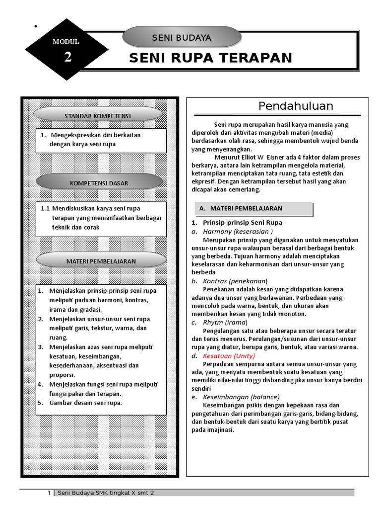 Modul Seni Rupa SMT 2 | PDF